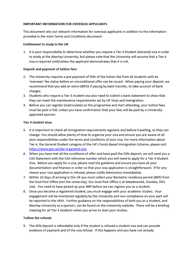 Overseas Additional Information | PDF | Travel Visa | Fee
