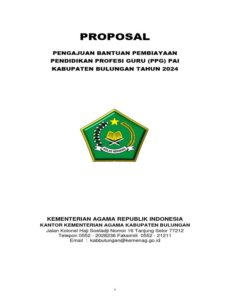 Proposal PPG PAI 2024 | PDF