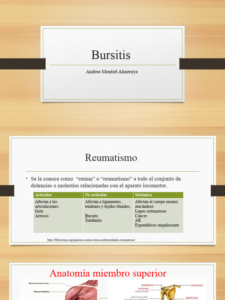 Bursitis | PDF | Articulación | Enfermedades y trastornos