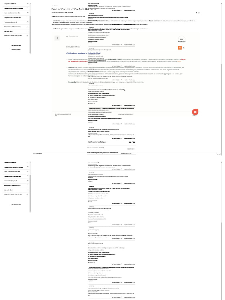 Prueba Área Humeda Codelco | PDF