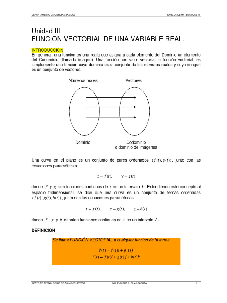 Material de Consulta Libro Calculo Vectorial Unidad 3 | PDF | Función (Matemáticas) | Vector ...
