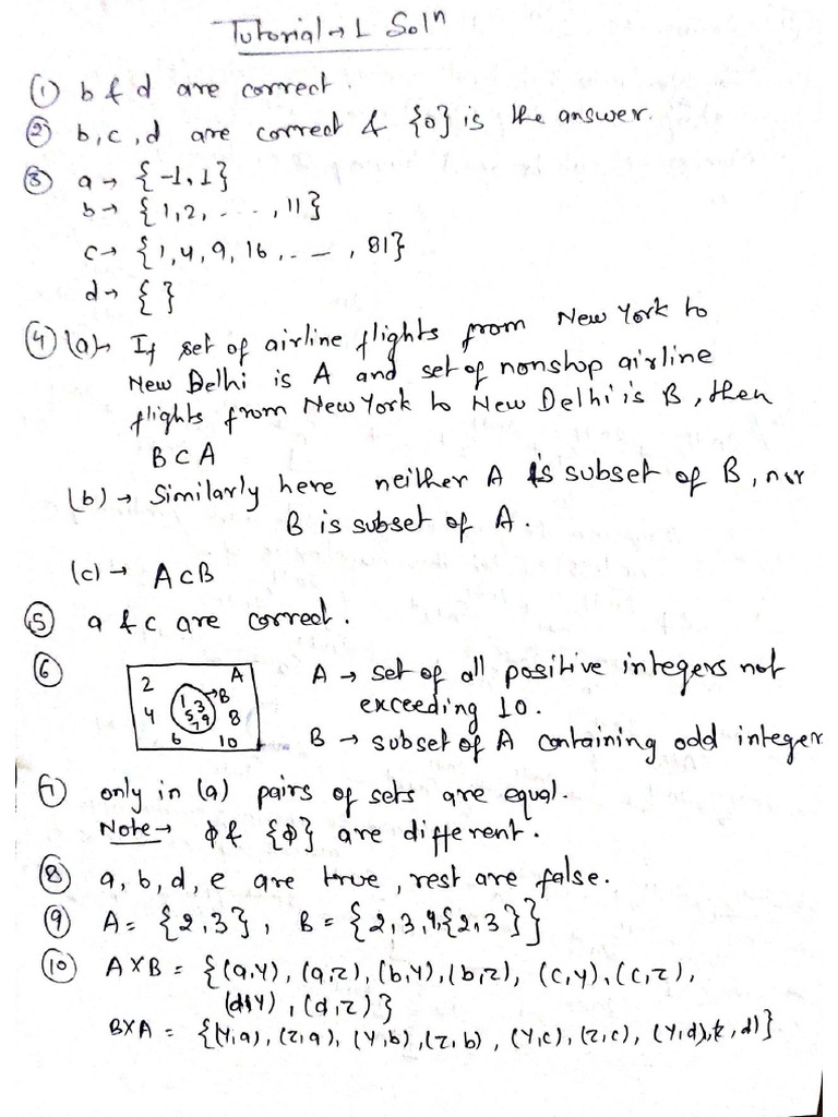 Tut 1 Solution | PDF