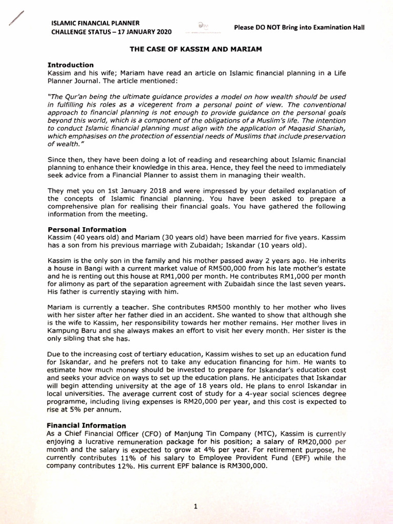 Case Kassim and Mariam | PDF