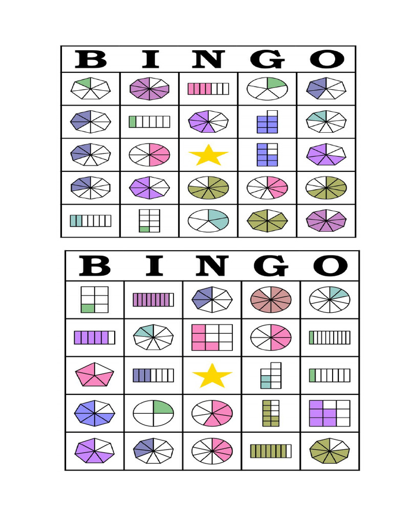 Bingo de Fracciones | PDF
