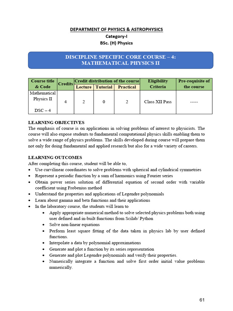 Mathematical Physics II Course | PDF | Electric Field | Magnetic Field