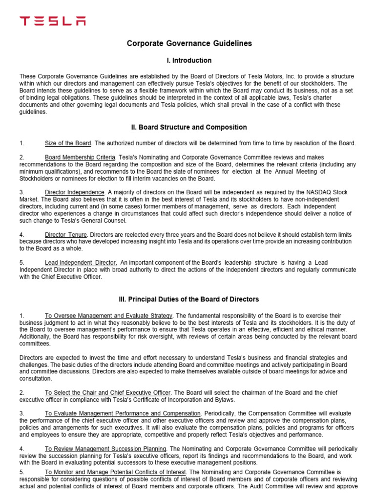 IR Corporate Governance Guidelines | PDF | Audit Committee | Board Of Directors