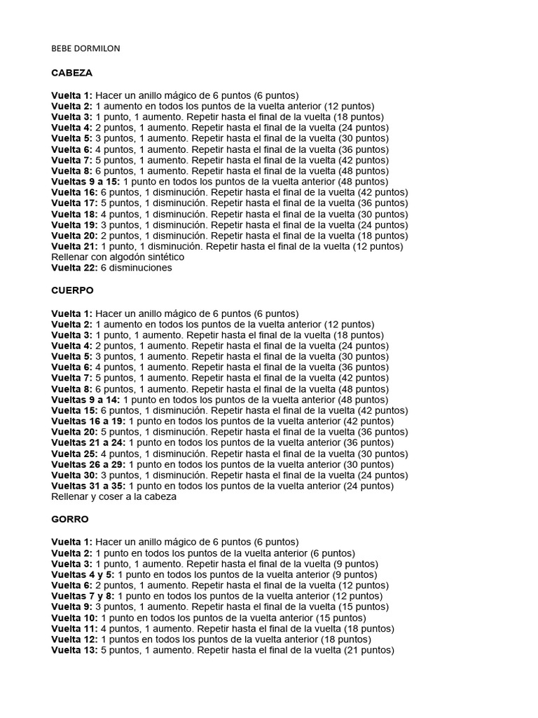 Bebe Dormilon | PDF | Métodos y materiales de enseñanza