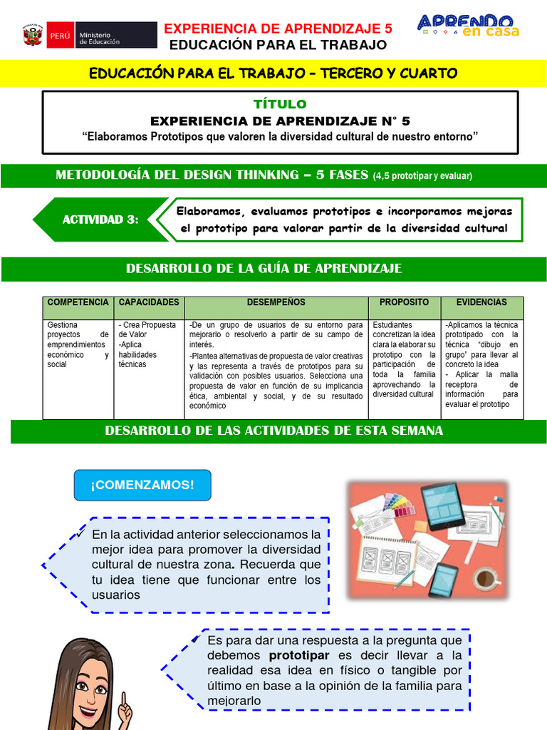 Tercero - Fase Prototipar y Evaluar | PDF | Aprendizaje | Evaluación