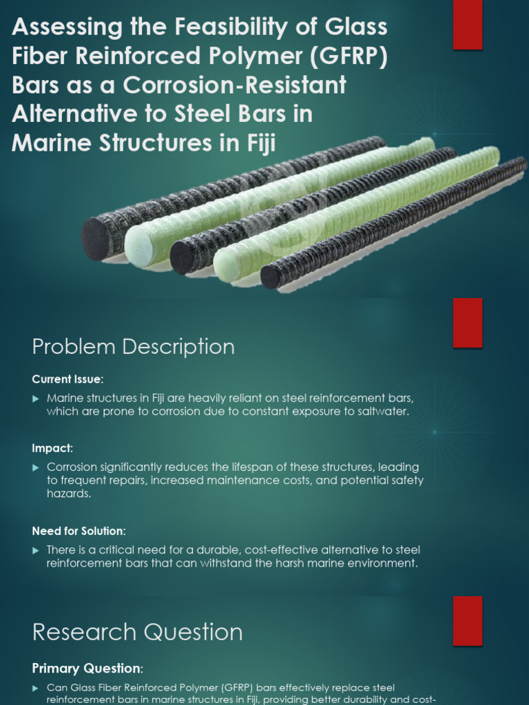 GFRP Bars vs Steel in Fiji Marine Structures | PDF | Fiberglass | Corrosion