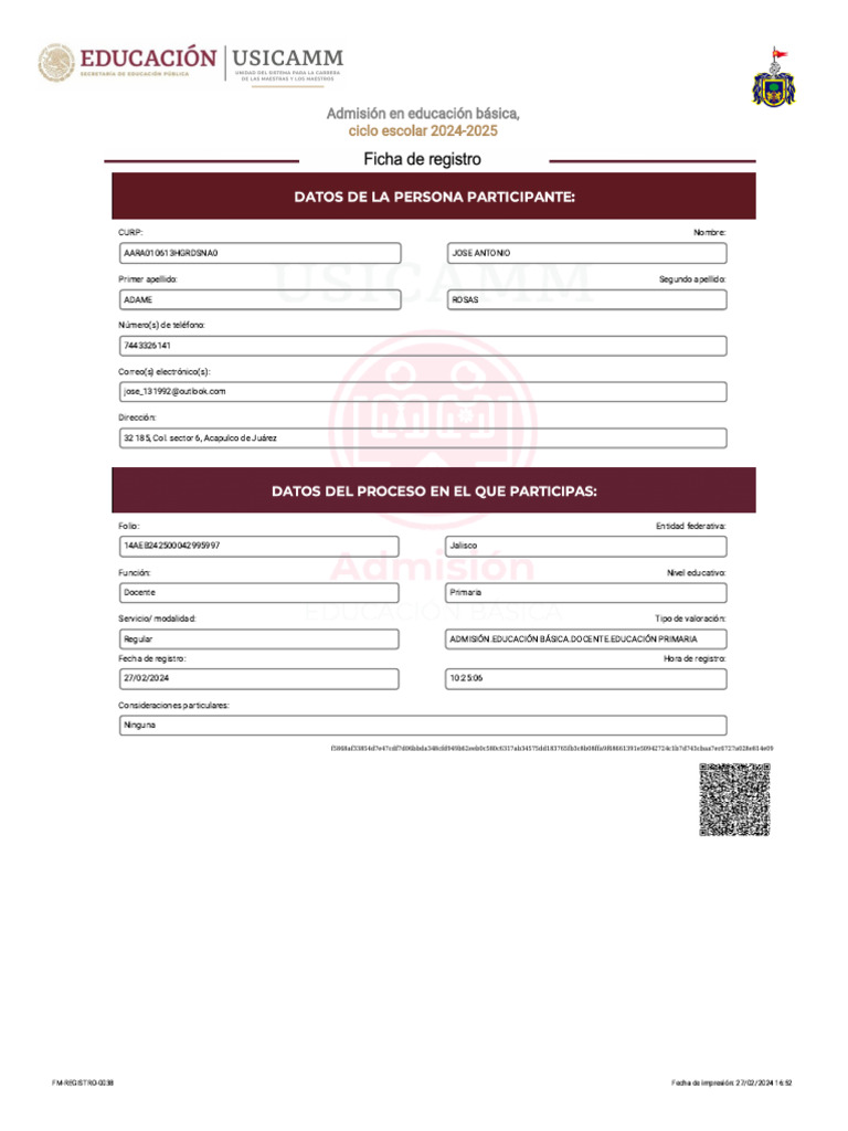 Ficha de Usicamm | PDF | Maestros