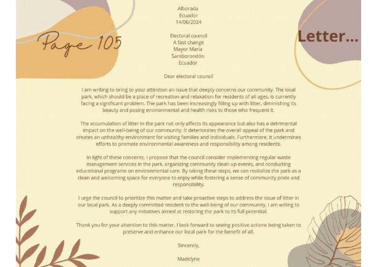 Letter To A Council | PDF