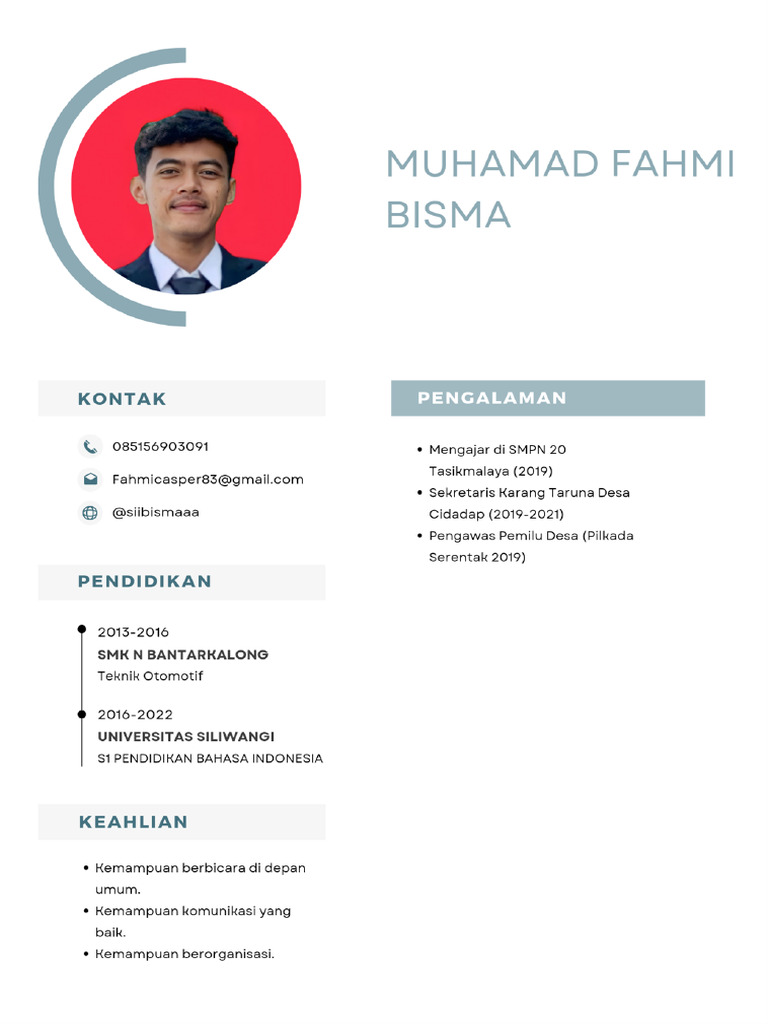 CV M Fahmi Bisma | PDF