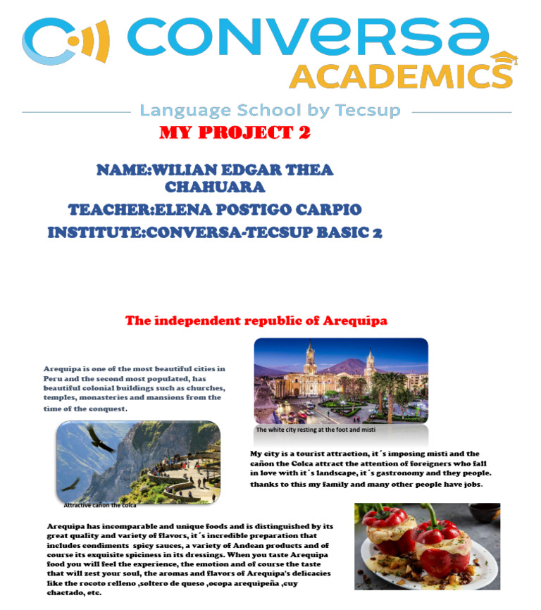 MY PROJECT 2 Wilian Thea Chahuara | PDF | Art