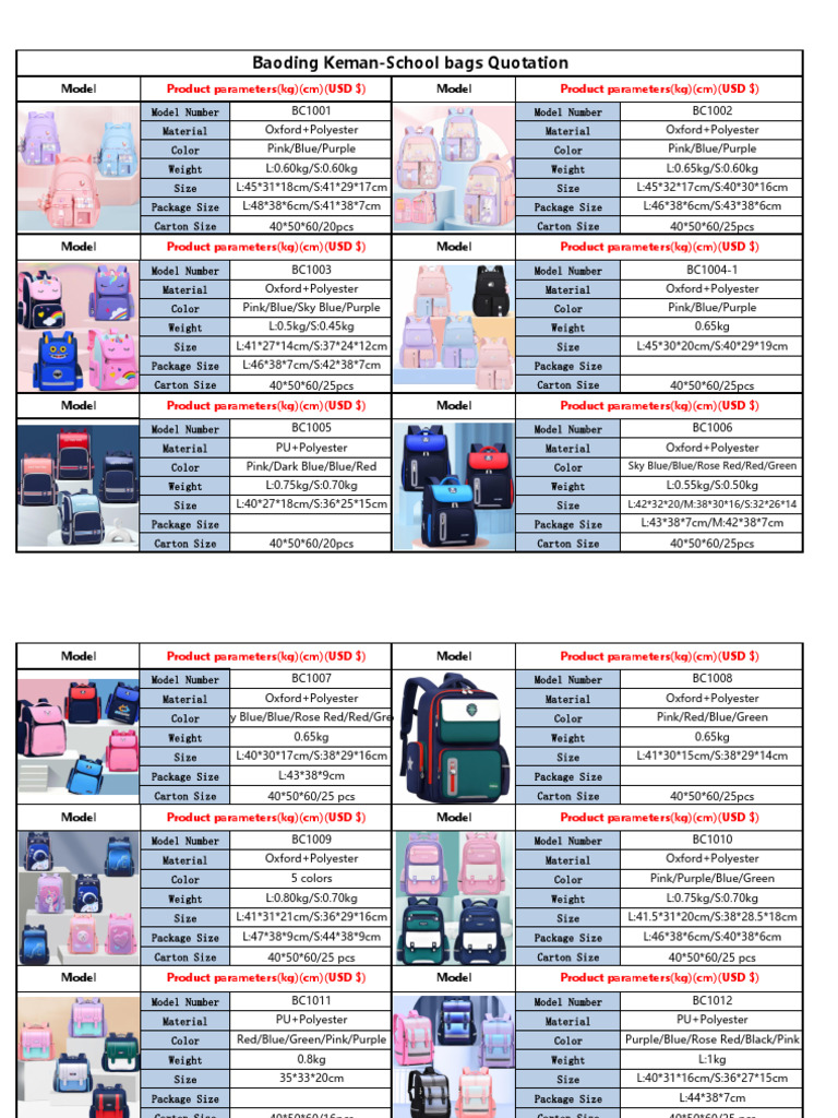 Catalog-School Bags-2 (2024-06-04 20 - 12 - 55) | PDF | Color | Graphic ...