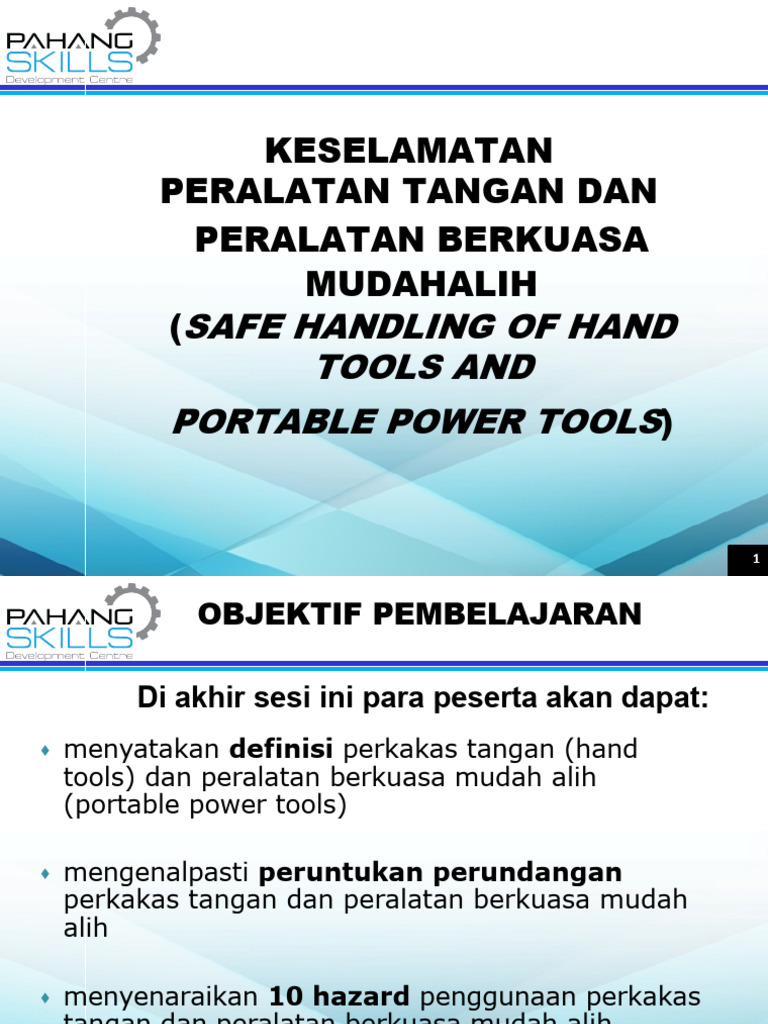 5 - Keselamatan Alatan Tangan Alatan Berkuasa Mudah Alih | PDF
