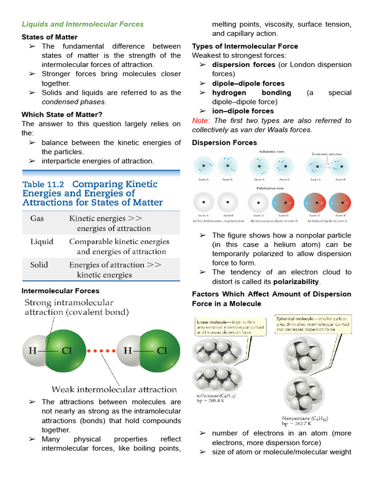 GenChem 2 | PDF | Intermolecular Force | Chemical Polarity