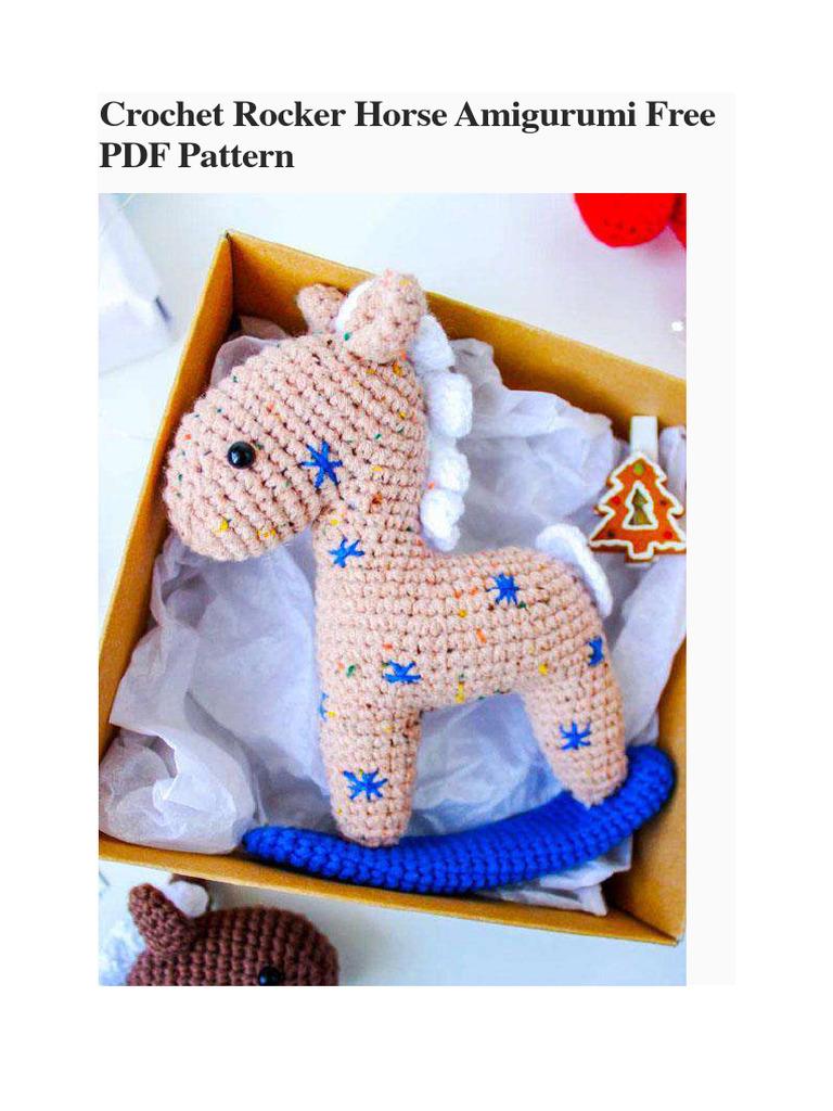 Free Crochet Rocking Horse Pattern | PDF | Crochet | Amigurumi