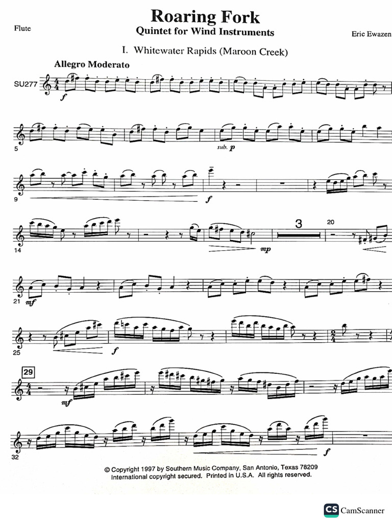Roaring Fork Woodwind Quintet (Ewazen) | PDF