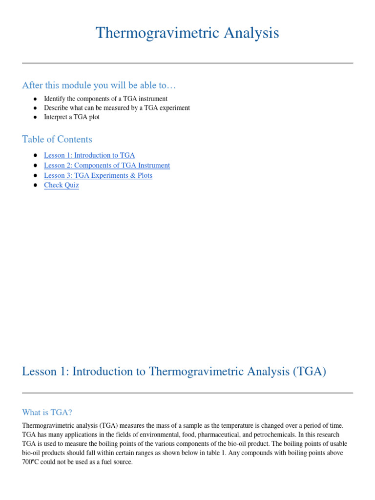 5-TGA-Module | Download Free PDF | Thermogravimetric Analysis | Materials