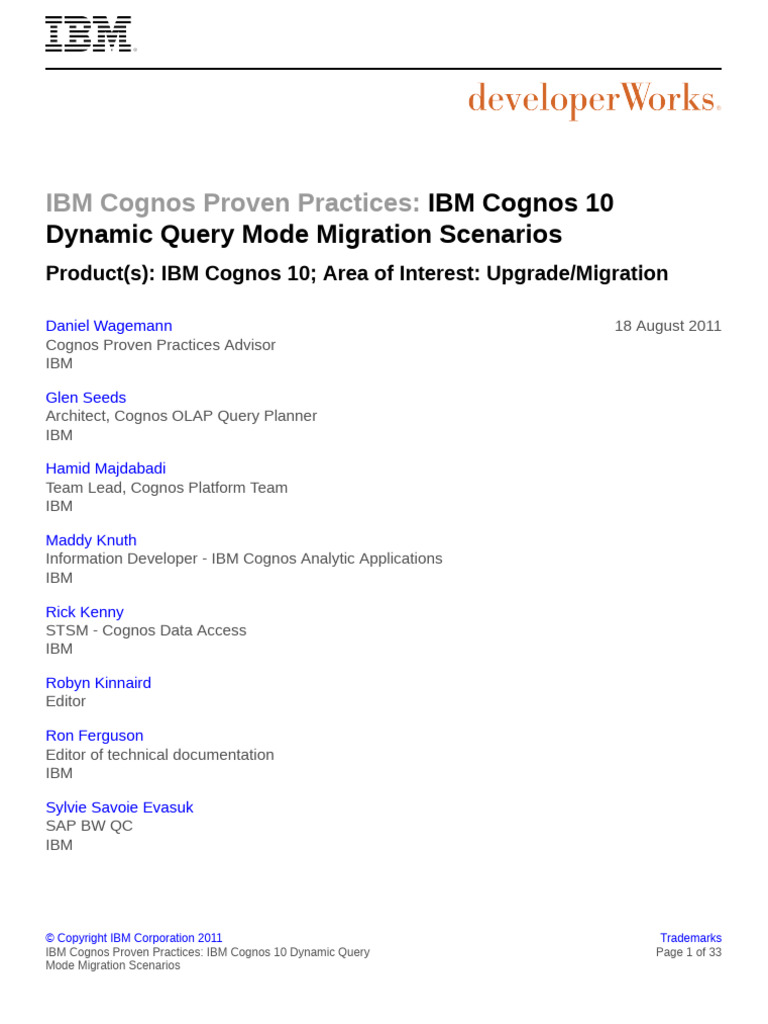 Cognos Compatible To DQM Issue | PDF | Relational Database | Parameter (Computer Programming)