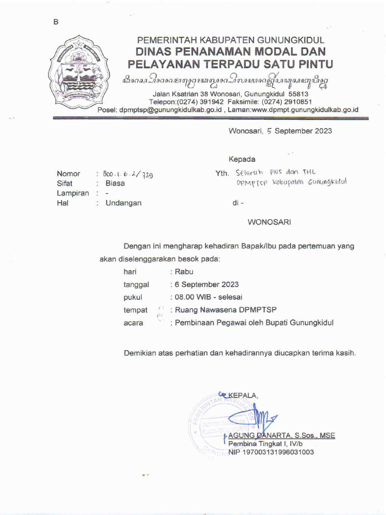 Pembinaan Pegawai Undangan | PDF