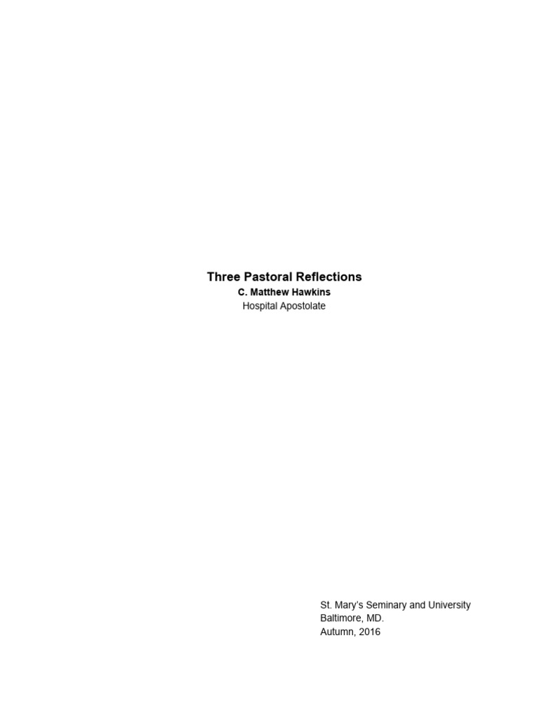 Three Pastoral Reflections | PDF | Prayer