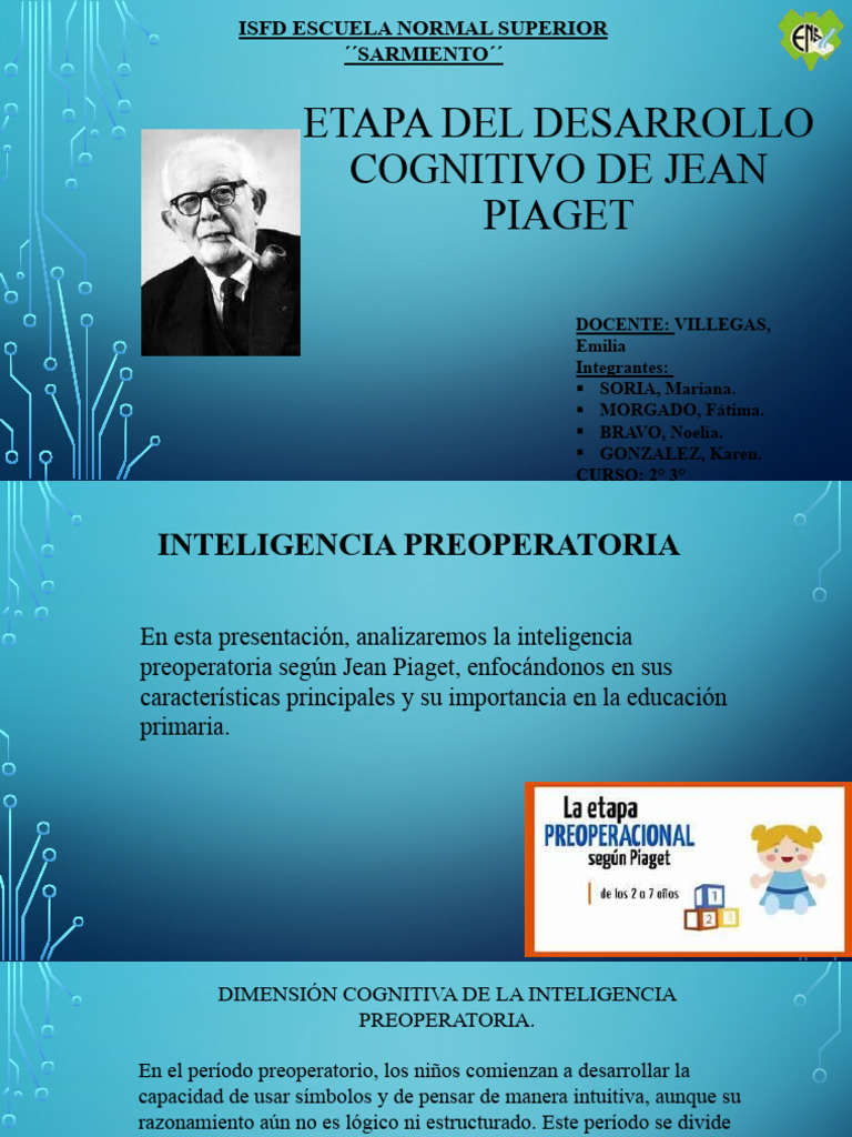 Inteligencia Preoperatoria de Piaget | PDF | Pensamiento | Desarrollo ...