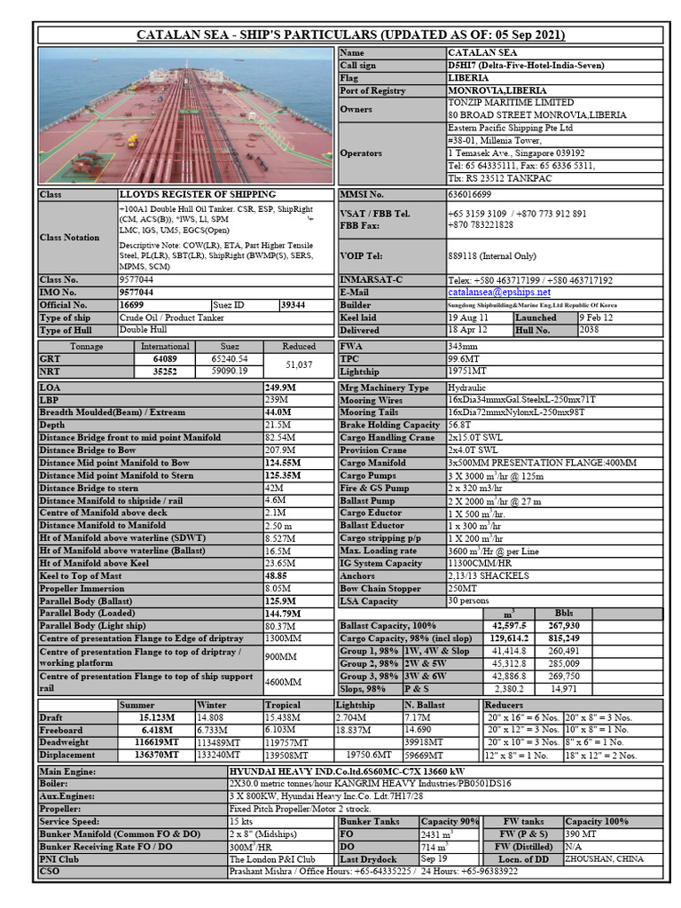 General Cargo Ship Specifications | PDF | Crane (Machine) | Shipping