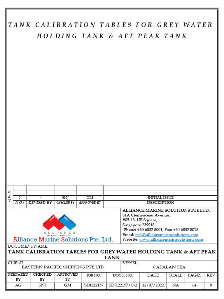 SDJ-122157-C2 (Tank Calibration Table For GREYTK.P & APTK.C - Rev 0 ...