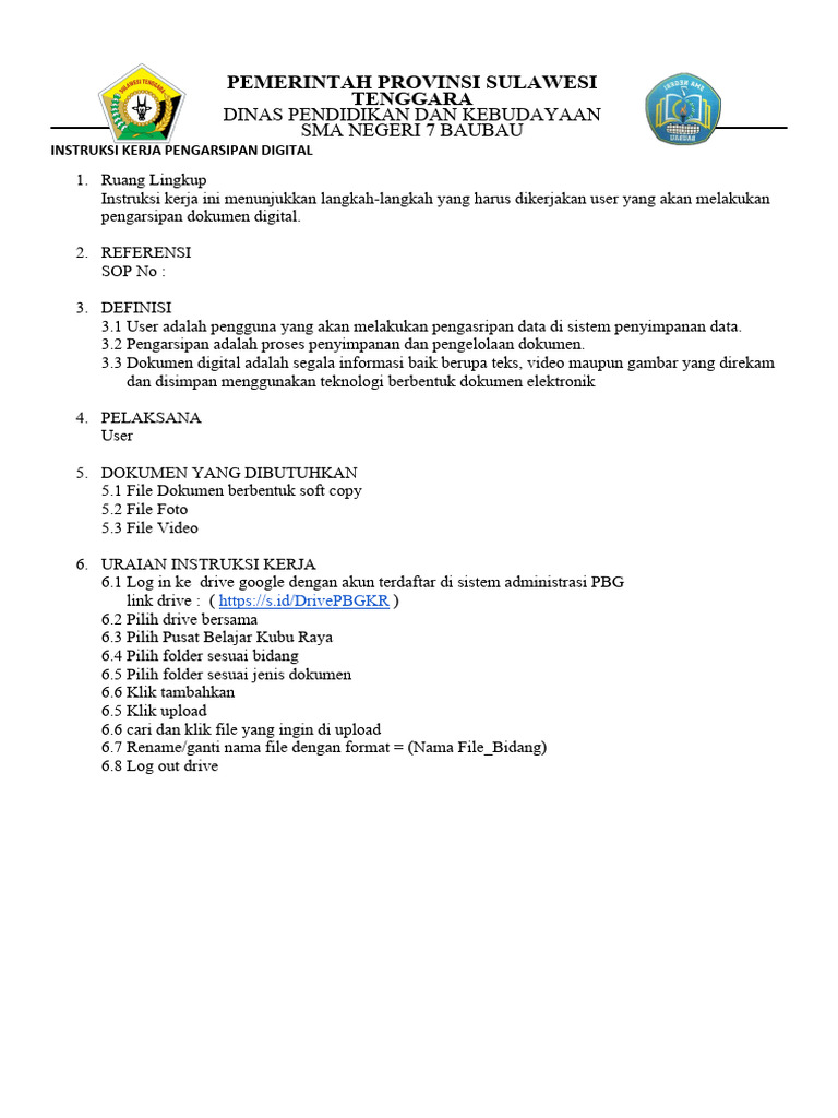 Instruksi Kerja | PDF