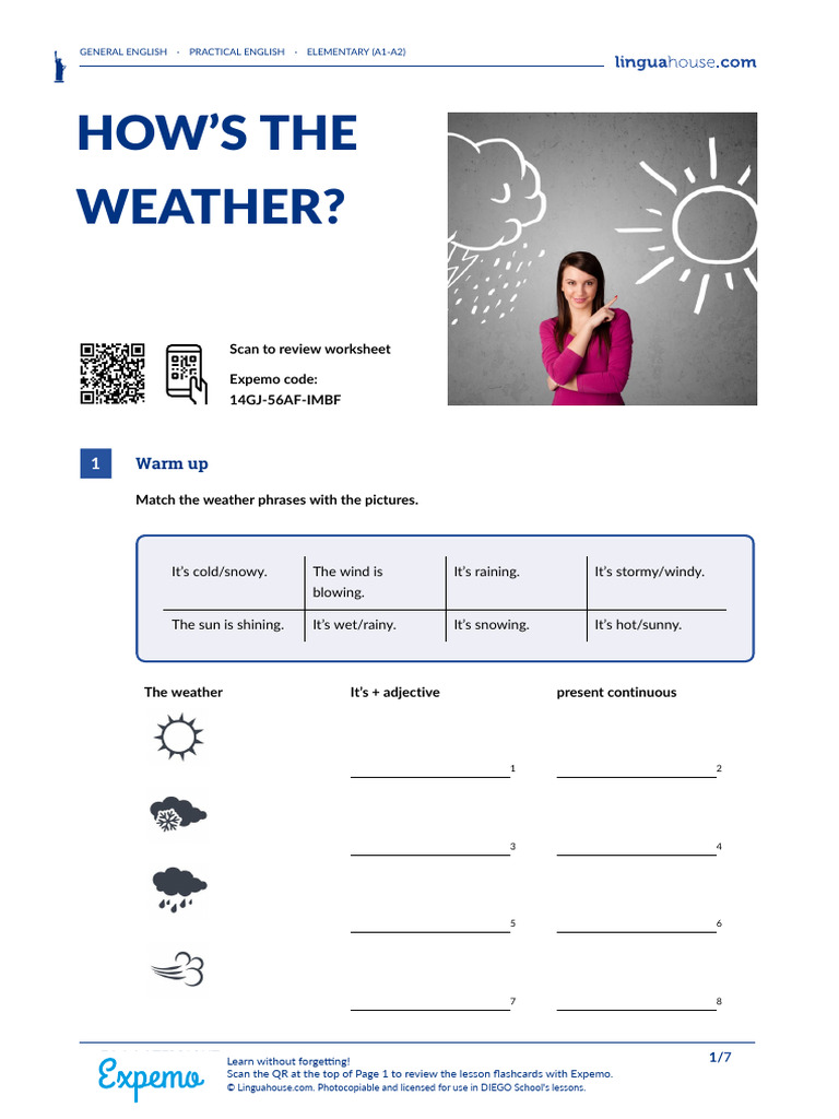 019 Hows The Weather American English Student | PDF | Weather ...