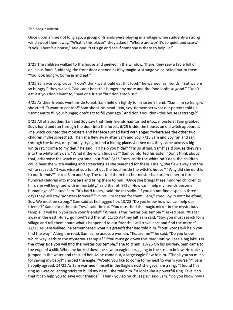 The Magic Mirror | PDF | Mystery, Thriller & Crime Fiction | Poetry