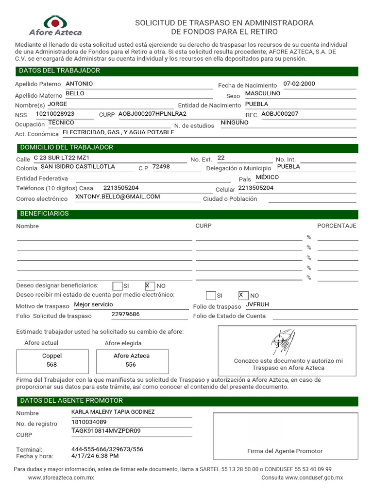 Expediente Digital Afore Azteca-102100289230022979686 | PDF | Derecho