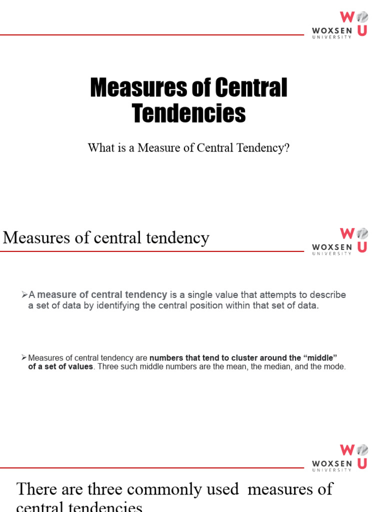 Measures of Central Tendencies | PDF