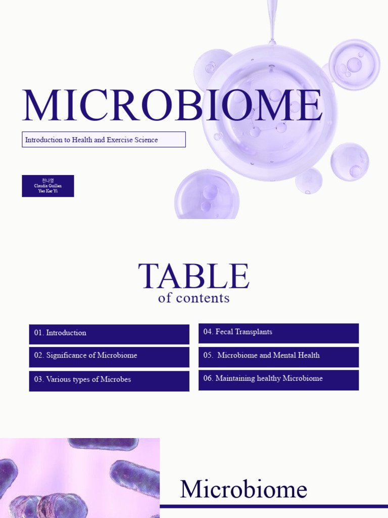 Health & Exercise Science - Microbiome-1 | PDF | Microorganism ...