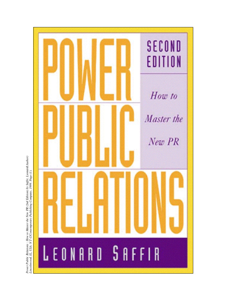 Public Relations How To Master The New PR 2ed | PDF