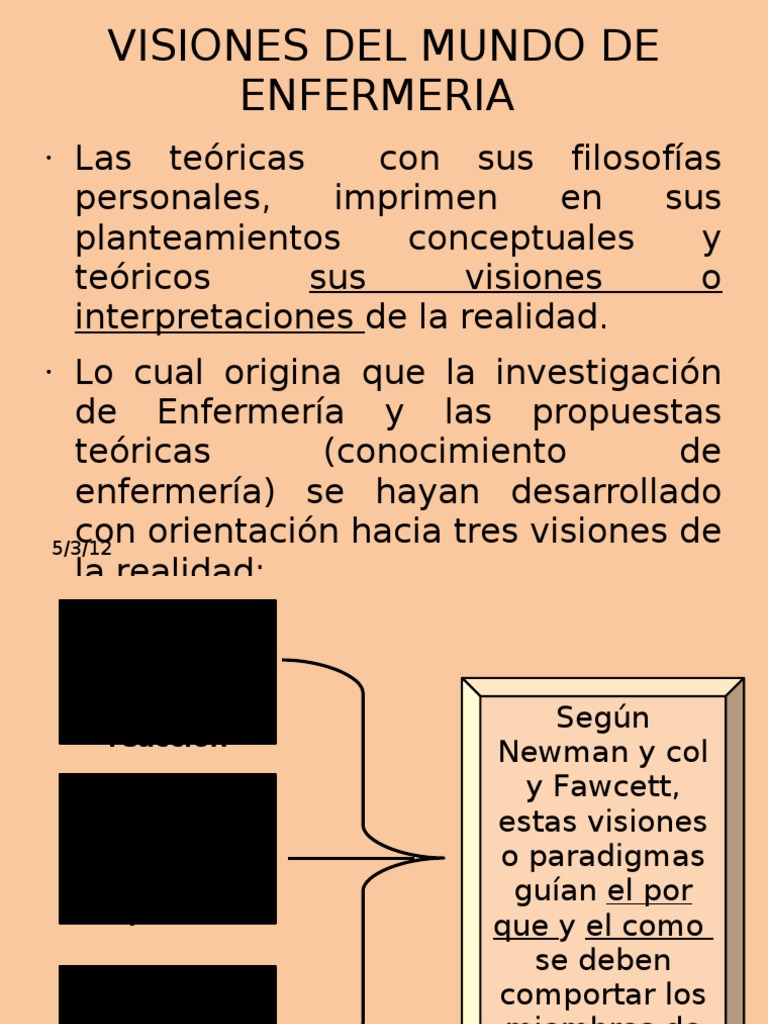 Visiones Del Mundo de Enfermeria | PDF | Enfermería | Paradigma