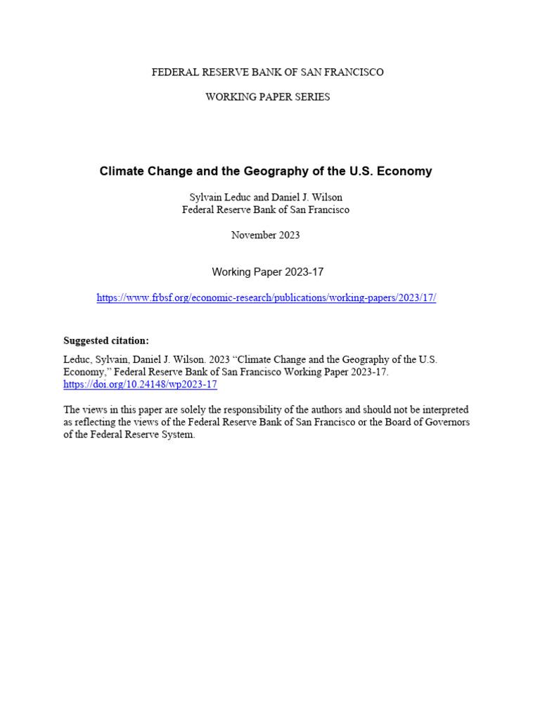 《气候变化与美国经济地理》2023 76 | PDF | Climate | Earth Sciences