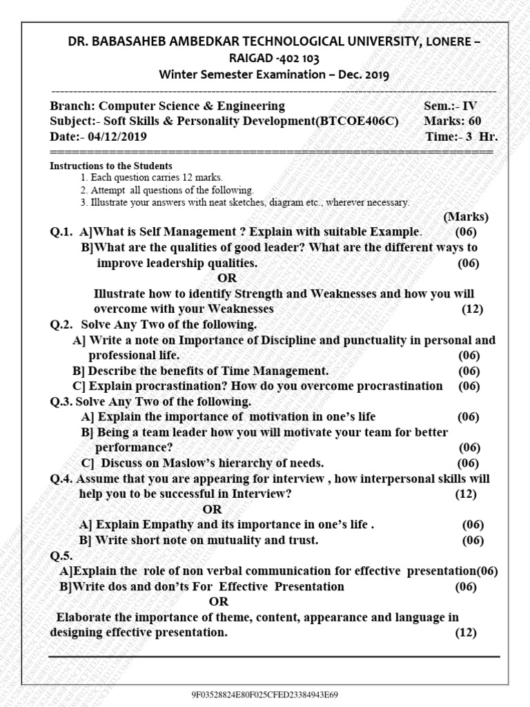 Soft Skills Personality Development | PDF