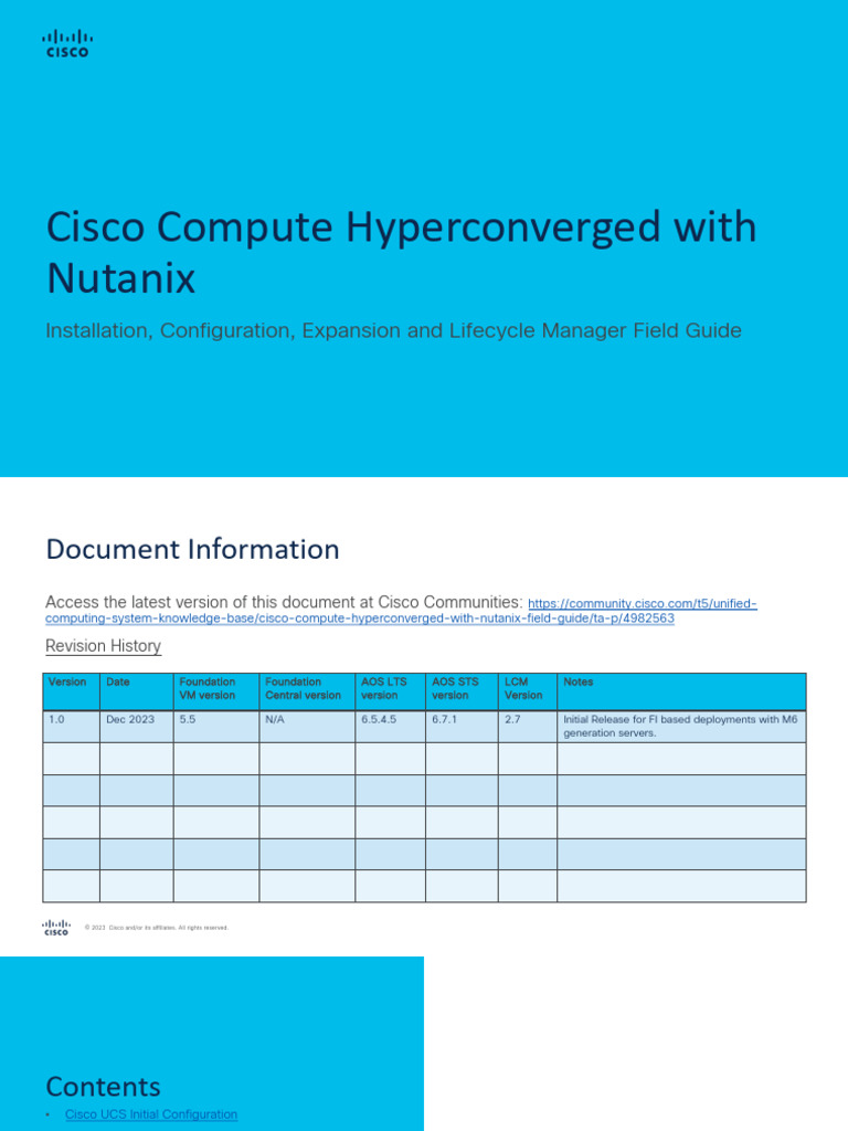 CCH With Nutanix Field Guide | PDF | Ip Address | Domain Name System