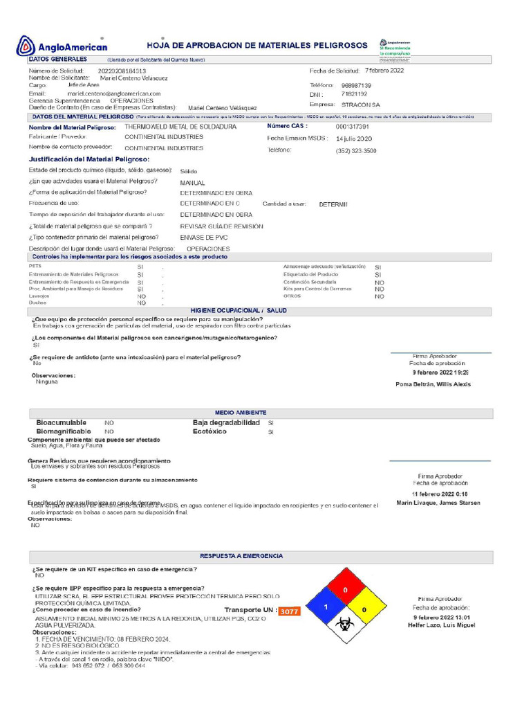 02 - 20220208184313 - Metal Granulado (SF) | PDF | Cobre | Residuos