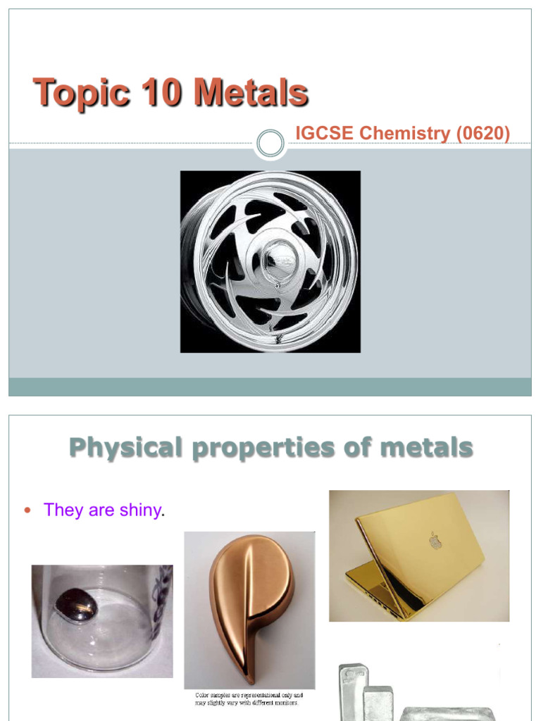 Topic 9 Metals Compressed | PDF | Rust | Metals