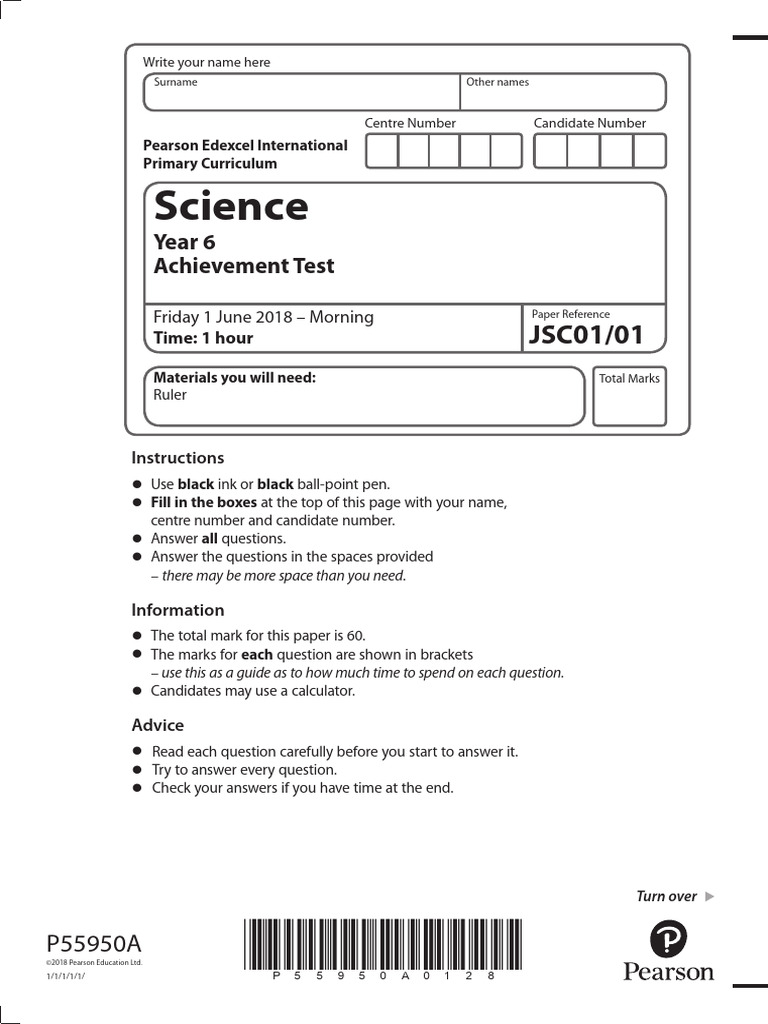 Year 6 Science Achievement Test 2018 | PDF | Ice | Wire