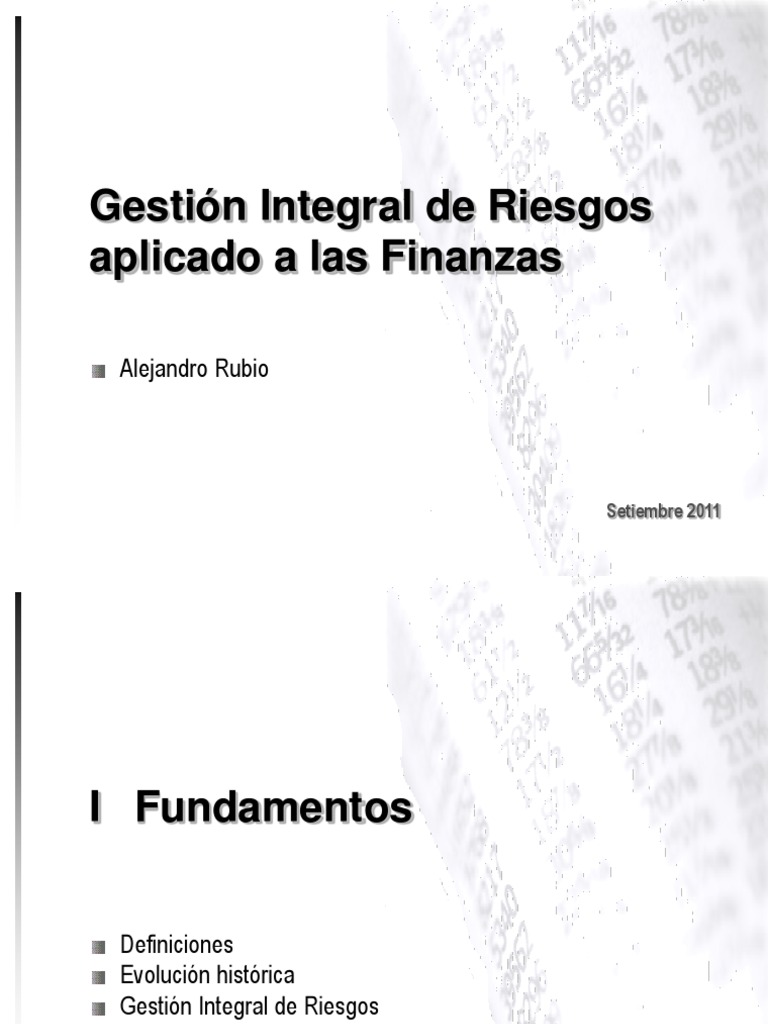 Temarioexamenfinal Gestion Integral de Riesgos Ars Set2011 | PDF | Basilea Ii | Riesgo crediticio