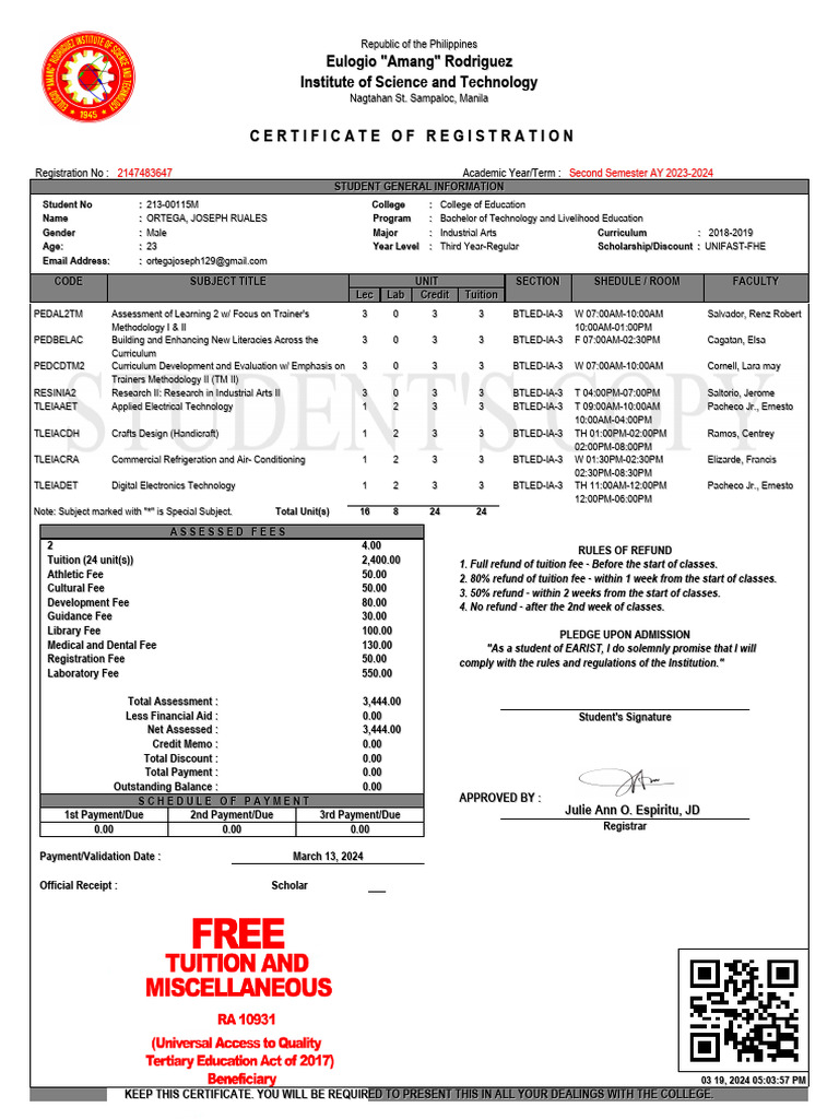 Certifate of Registration | PDF