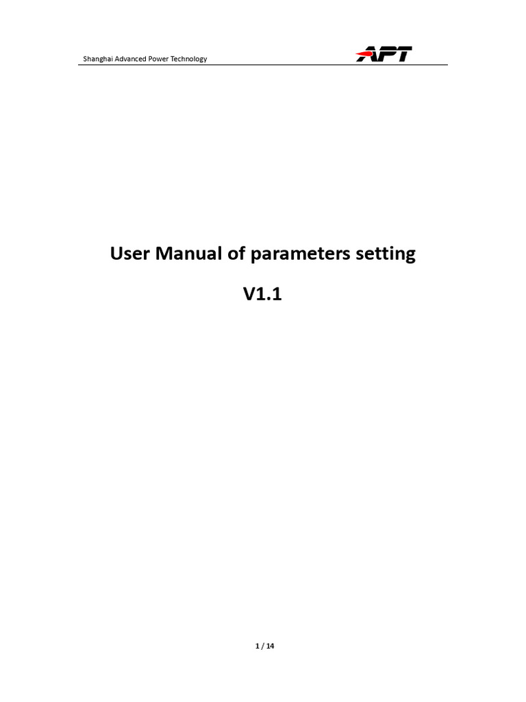 Parameters Description of In-Wheel Motor Application V1.1 | PDF | Computing | Software