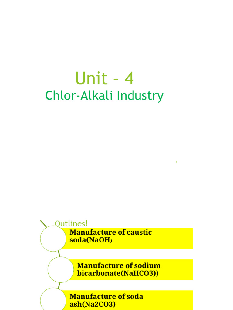 Unit – 4 Chlor-Alkali Industry | Download Free PDF | Sodium Carbonate ...