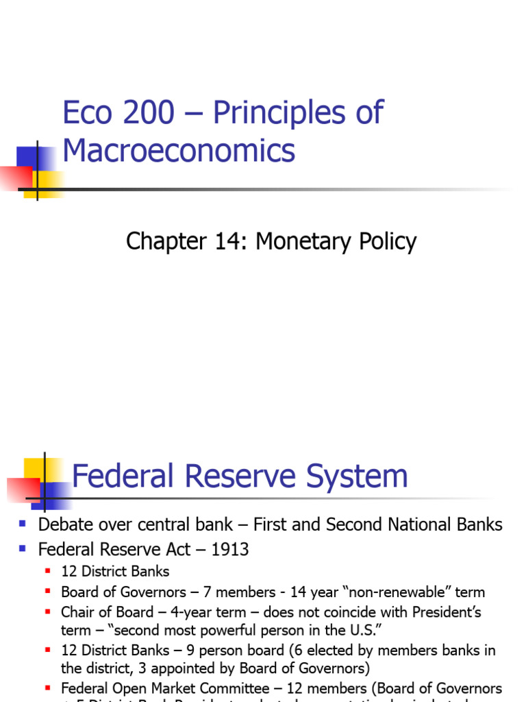 Monetary Policy and the Federal Reserve | PDF | Monetary Policy | Money ...
