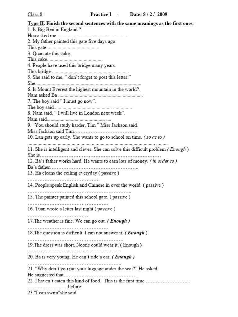 Practice E 8 | PDF | Language Arts & Discipline | Foreign Language Studies