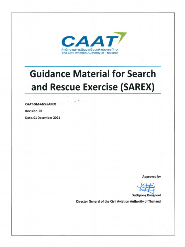 SAREX Guidance for SAR Exercises | PDF | Search And Rescue | Evaluation